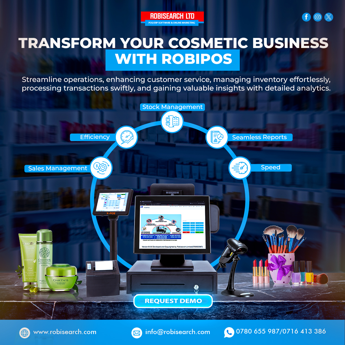Cosmetic & Beauty Shop POS System in Kenya -ROBIPOS