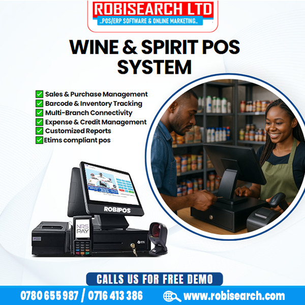 Best POS for Wines, Spirits & Liquor Stores Kenya - Robisearch ltd